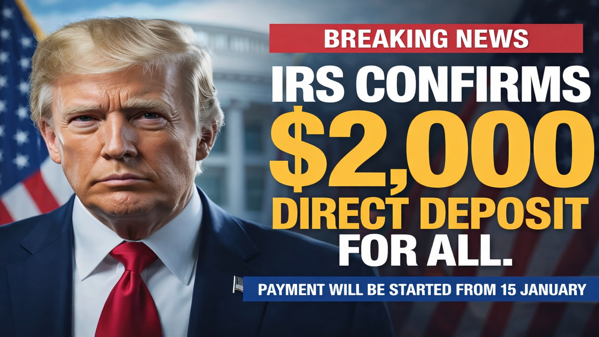 IRS Confirms $2,000 Direct Deposit for All — Payment will be started ...